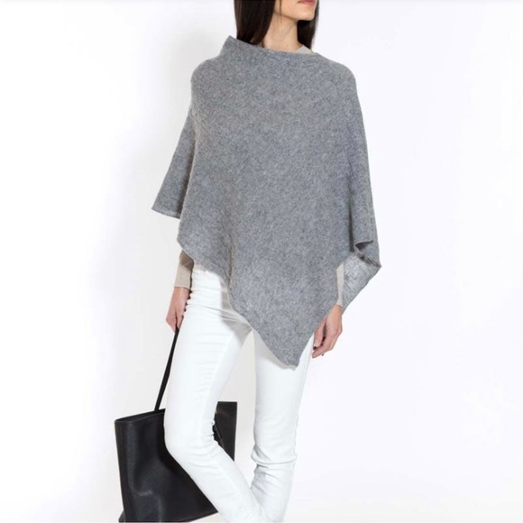 tabitha webb | Sweaters | Tabitha Webb Gray Wool Blend Poncho Sweater ...